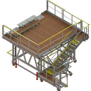 Height adjustable platforms for rear door access Airbus A330 and Boeing ...